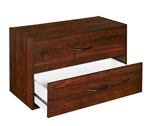 ClosetMaid 1306 Stackable 2 Drawer Horiztonal Organizer, Dark Cherry