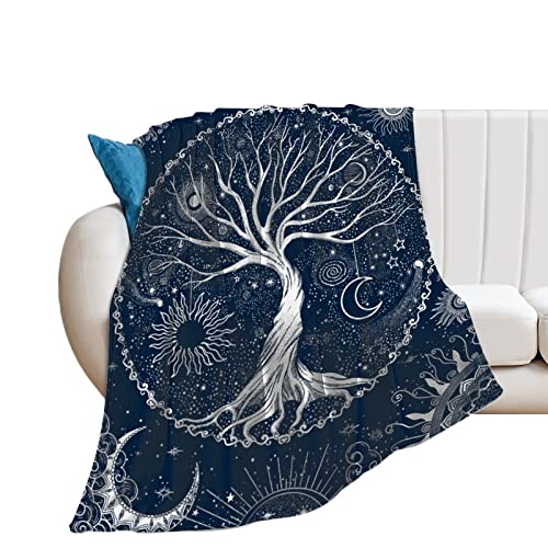 Tree of Life Throw Blanket Soft All Season Fleece Blanket Sofa Bed Lightweight Blanket Print Cute Stuff for Men and Lovers 40"x50"inch