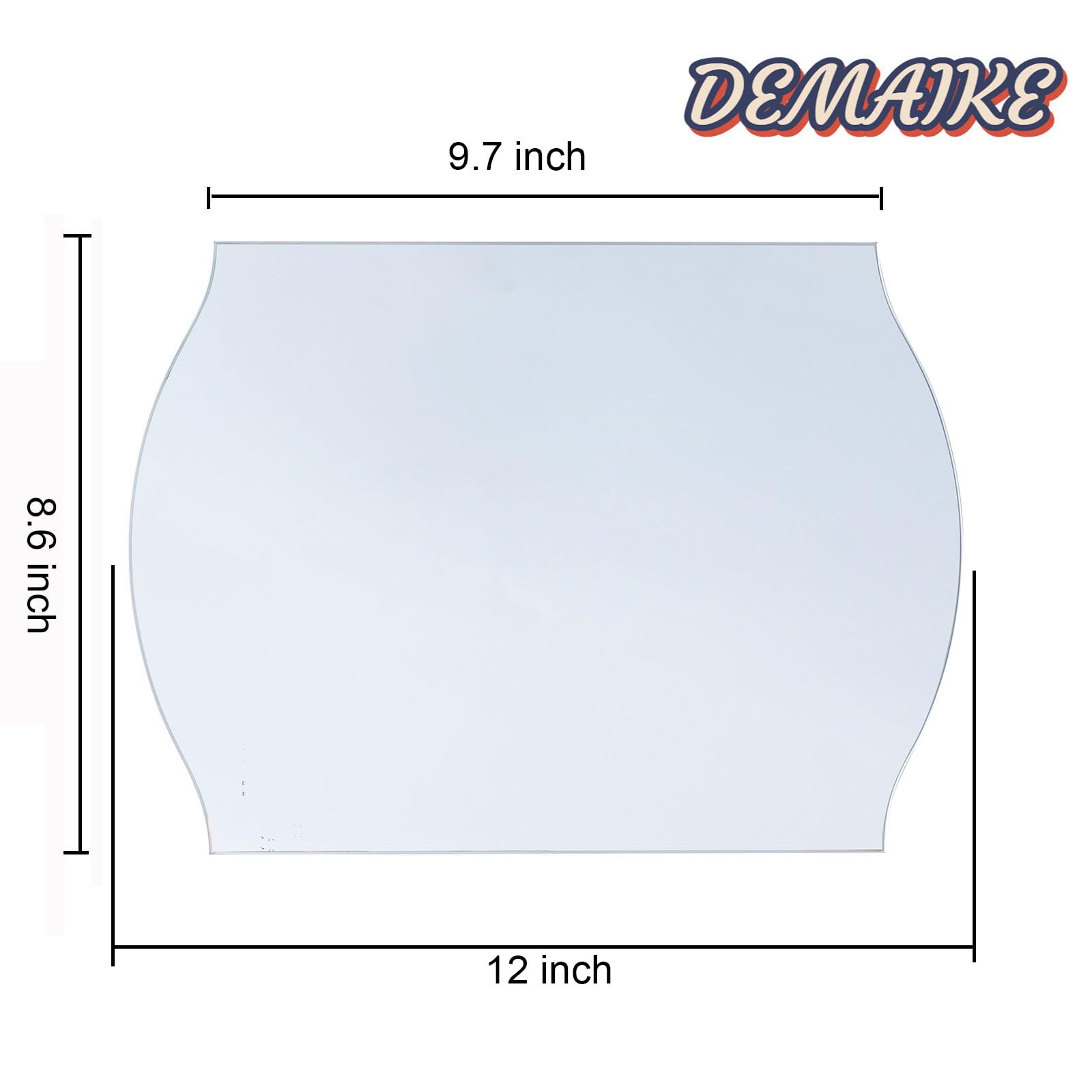 DEMAIKE Contemporary Wave Pattern Full-Length Body Mirror - Set of 5pcs, 9.7x8.6 inches, Self-Adhesive Irregular Wall Mirrors for Door, Living Room, Bedroom,