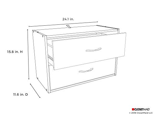 ClosetMaid 1306 Stackable 2 Drawer Horiztonal Organizer, Dark Cherry