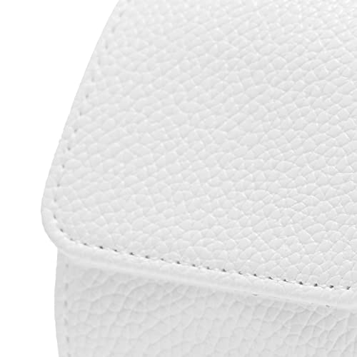 Oirlv Luxury Leather Travel Watch Case Single Watch Box for Women Portable Jewelry Watch Storage Roll Organizer(White)