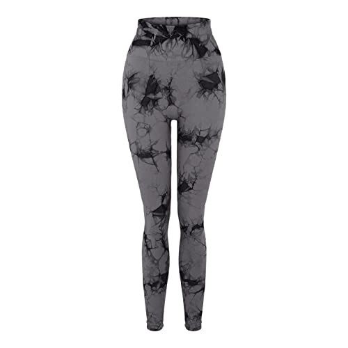 wjiNFDFG Women's Thick High Waist Yoga Pants Seamless Scrunch Legging Jegging Shapewear Power Flex Leggings Ankle (G, Large)