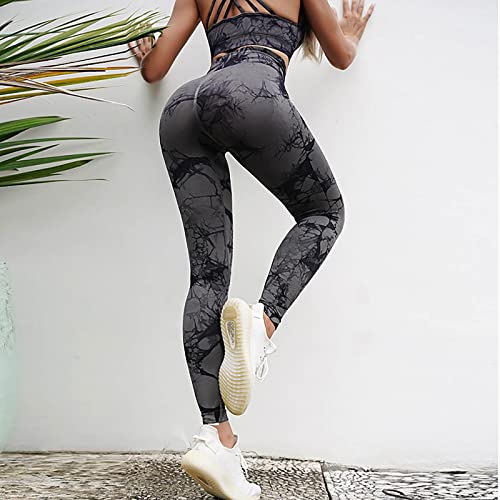 wjiNFDFG Women's Thick High Waist Yoga Pants Seamless Scrunch Legging Jegging Shapewear Power Flex Leggings Ankle (G, Large)