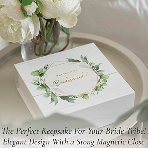 Bridesmaid Proposal Box - Gold Foil Stamped 'Will you be my Bridesmaid' Box I Set of 3 Boxes & Cards I Bridesmaid Boxes I Boxes for Bridesmaid Proposal I Luxury Gift Boxes for Bridesmaids Proposal