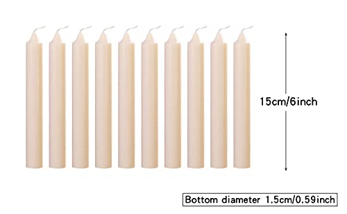 (20PCS White, 6INCH) Small Candle Taper Candles Bulk Packfor Home Decor, Wedding, Parties and Special Occasions,Small Candle