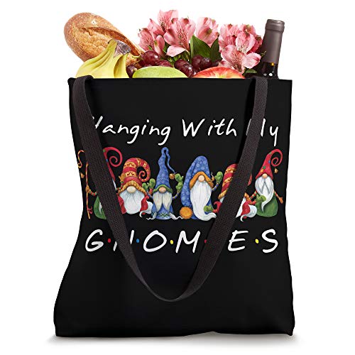 Chillin' With My Gnomies Funny Gnome Christmas Gift Tote Bag