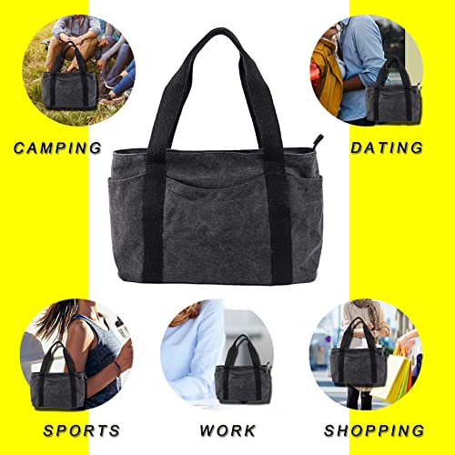 JJDreams Canvas Tote Bag for Women Casual Large School Shoulder Bag Top Handle Shopper Handbag Daily Purse for Women,Grey
