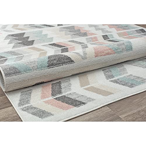Rugs America MO50A Mint Lime Contemporary Geometric Area Rug 2'6" x 4'