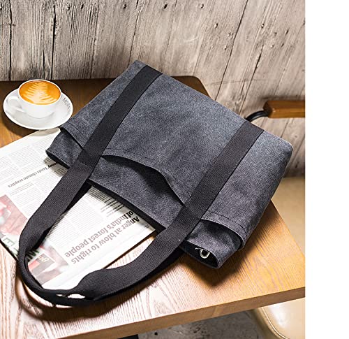 JJDreams Canvas Tote Bag for Women Casual Large School Shoulder Bag Top Handle Shopper Handbag Daily Purse for Women,Grey