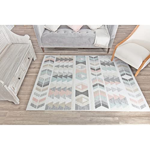Rugs America MO50A Mint Lime Contemporary Geometric Area Rug 2'6" x 4'