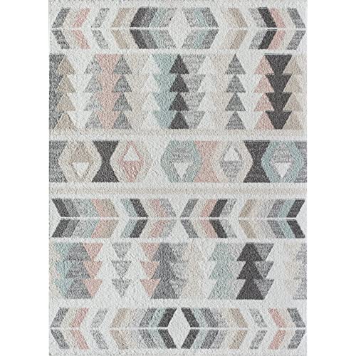 Rugs America MO50A Mint Lime Contemporary Geometric Area Rug 2'6" x 4'