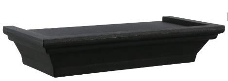 TopNotch Outlet Black Floating Shelves (3 Pcs) Plastic Shelf Set - Easy to Add Simple Yet Effictive Chic Touches to Your Space - Mini Wall Shelving - Home Decor