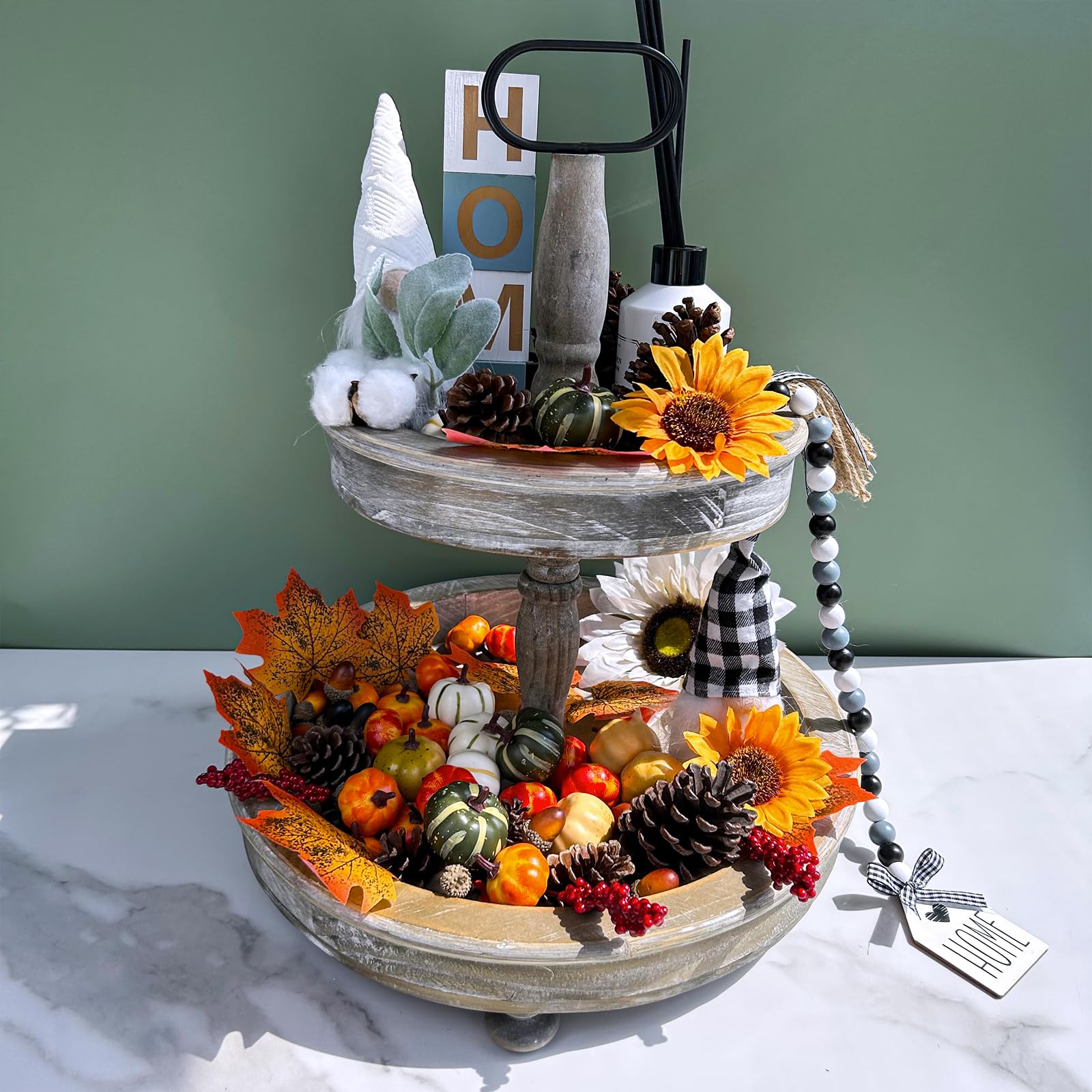 68 Pcs Assorted Mini Artificial Pumpkins with Maple Leaves Pinecones Acorns Sunflowers Berries Fall Decorating Kit for Fall Wedding Thanksgiving Halloween Table Centerpiece Wreaths Vase Bowl Fillers