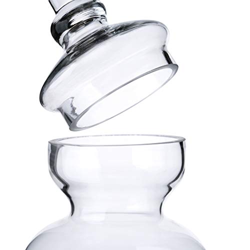 Diamond Star Set of 3 Clear Glass Apothecary Jars, Decorative Weddings Candy Buffet Display Elegant Storage Jar (H: 9", 12.5", 14")