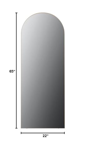 CONGUILIAO 65"x22" Arched Floor Mirror - Full Body Wall Mirror for Bedroom & Living Room, Gold