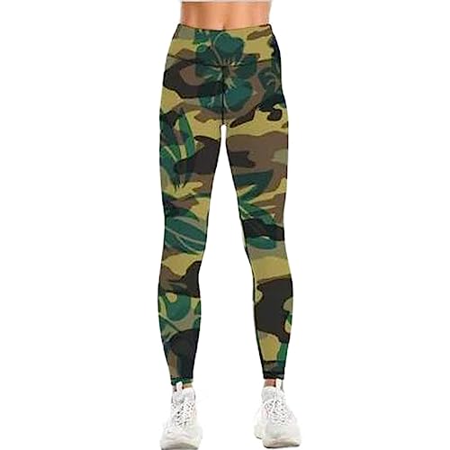 MACTHPK Women's Butt Lifting Workout Leggings Yoga Leggings Active Full Running Yoga Pants Fold Over Waist Yoga Pants (Green, M)