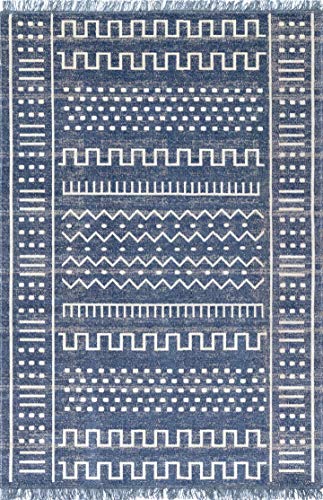 nuLOOM Cora Tribal Indoor/Outdoor Area Rug, 10' x 14', Blue