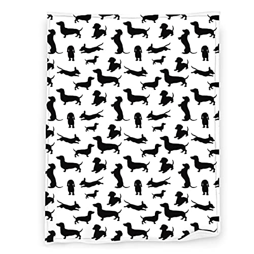 Dachshund Blanket Soft Cozy Throw Blankets Flannel Blankets for Couch Bed Living Room 50"X40"