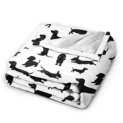 Dachshund Blanket Soft Cozy Throw Blankets Flannel Blankets for Couch Bed Living Room 50"X40"