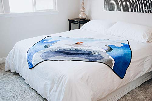 Avatar: The Last Airbender Aang and Appa Plush Throw Blanket | Cozy Sherpa Blanket | Super Soft Lightweight Fleece Blanket | Geeky Home Decor | 45 x 60 Inches