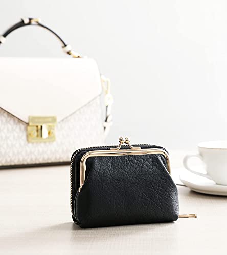 2 in 1 Change Purse Wallet,Credit Card Holder with Cion Purse for Women,Cute Pouch for Gril with Blocking Case, Minimalist Design with Zipper Clasp for Bag or Drawer Organize…