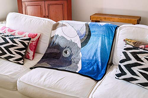 Avatar: The Last Airbender Aang and Appa Plush Throw Blanket | Cozy Sherpa Blanket | Super Soft Lightweight Fleece Blanket | Geeky Home Decor | 45 x 60 Inches
