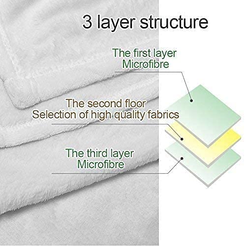 HommomH 60"x80" Blanket Soft Fluffy Flannel Fleece Throw Blue Sky Penguin