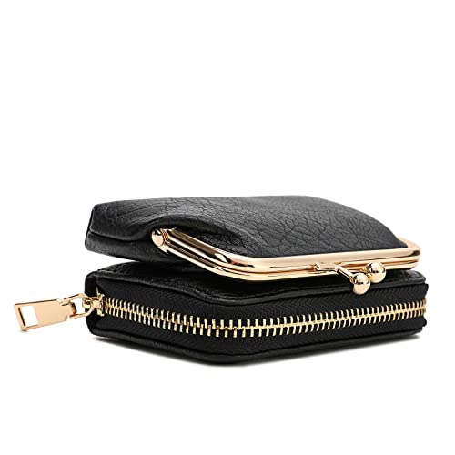 2 in 1 Change Purse Wallet,Credit Card Holder with Cion Purse for Women,Cute Pouch for Gril with Blocking Case, Minimalist Design with Zipper Clasp for Bag or Drawer Organize…