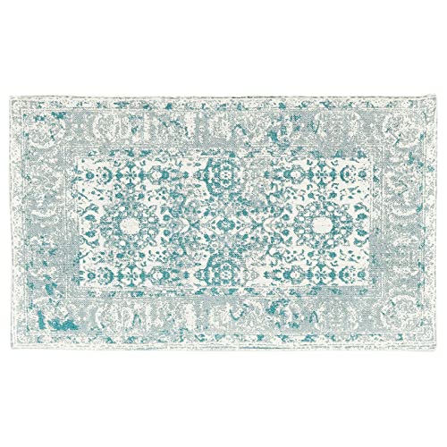 Juvale Vintage Area Rug, 3x5 Woven Bohemian Style Decor for Living Room (Light Blue)