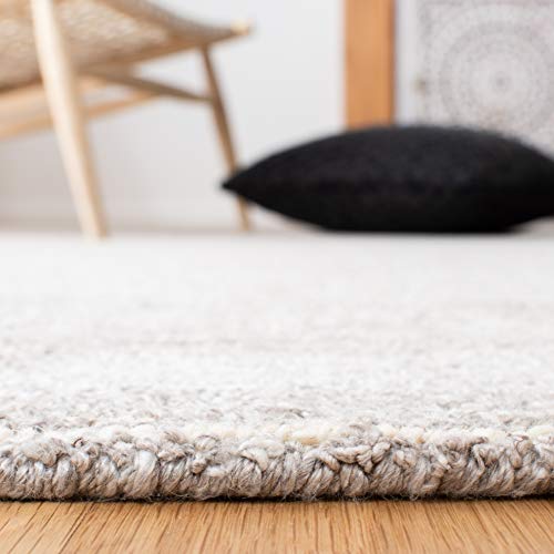 SAFAVIEH Himalaya Collection 8' x 10' Grey HIM153F Handmade Premium Wool & Viscose Area Rug
