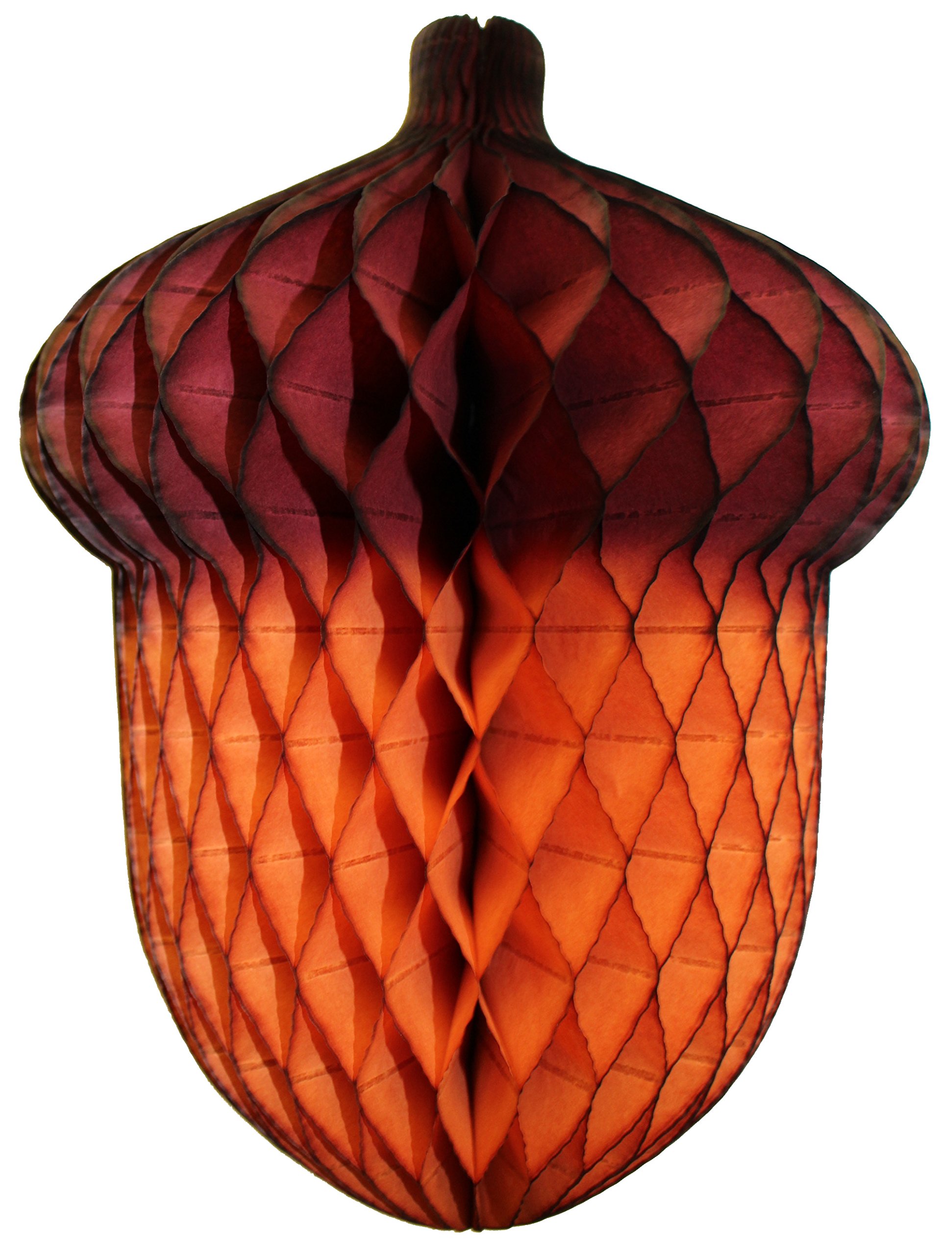 3-Pack 14 Inch Honeycomb Tissue Acorn Decoration