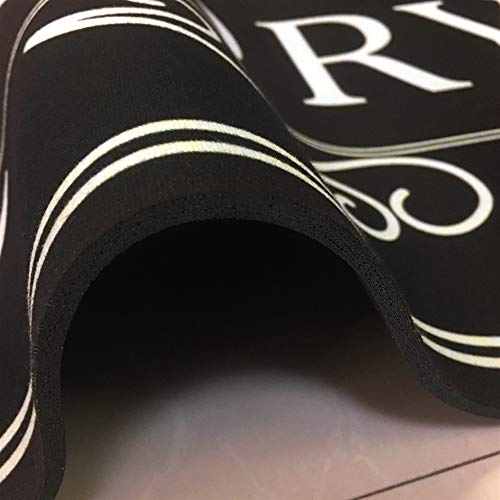 ABREEZE Black Rug Laundry Room Runner Rug Laundry Rug Laundry Floor Mat Durable Washhouse Mat Black Rug Non-Slip Doormat Farmhouse Rug 20x59