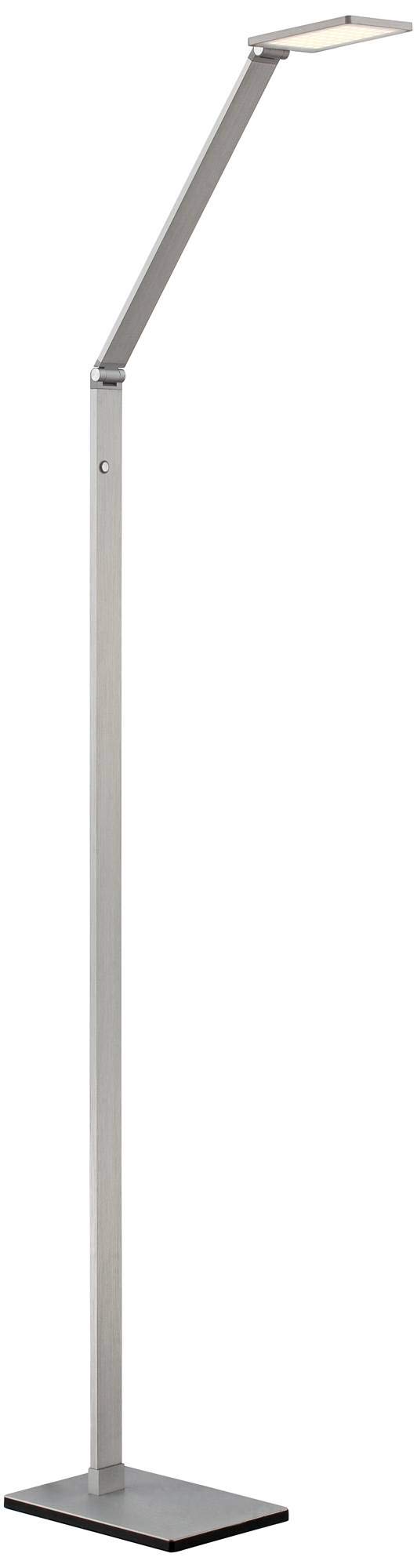 Possini Euro Design Bentley Modern Minimalist Style Task Floor Lamp LED Bright Lighting 61" Tall Silver Aluminum Adjustable Touch On Off for Living Room Reading House Bedroom Home