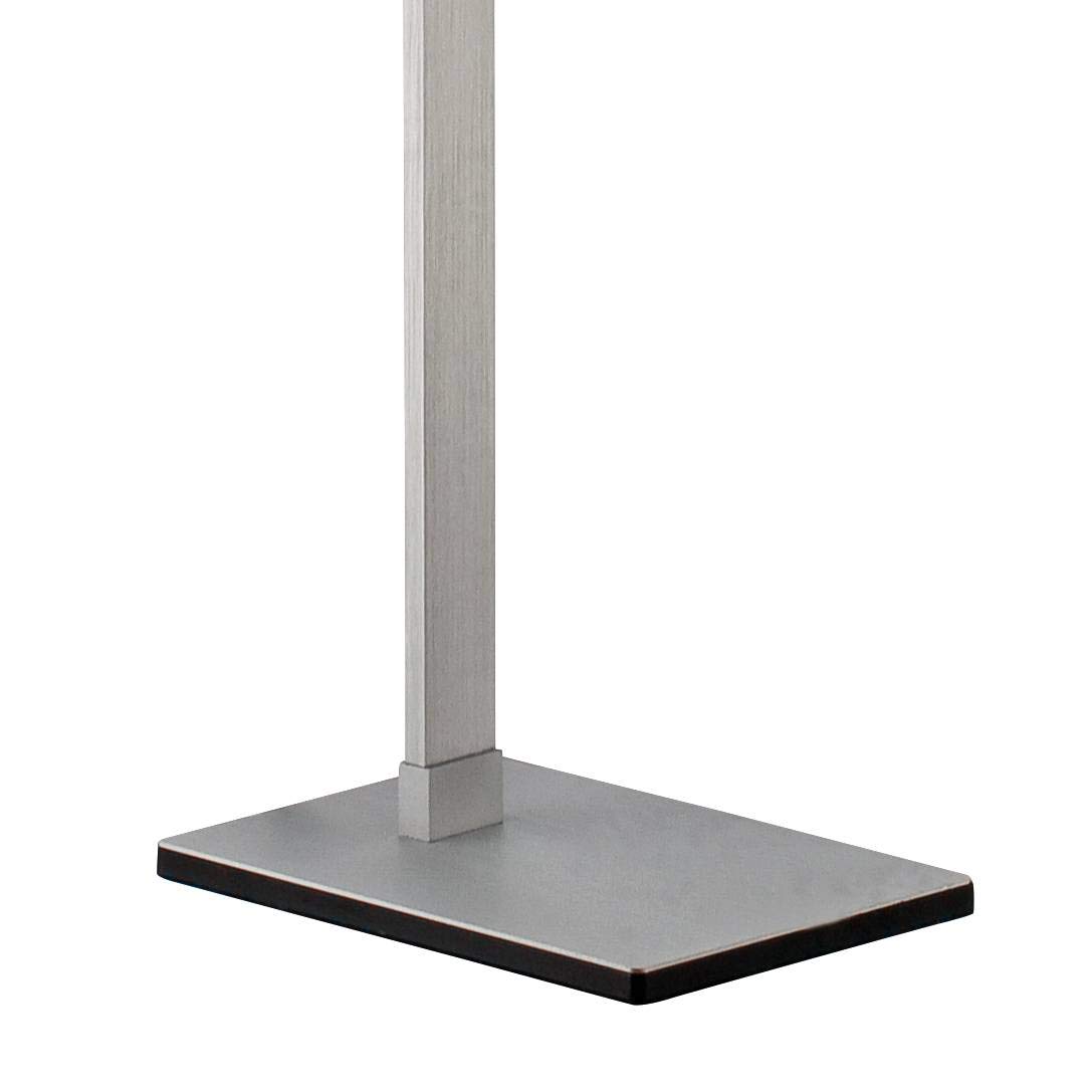 Possini Euro Design Bentley Modern Minimalist Style Task Floor Lamp LED Bright Lighting 61" Tall Silver Aluminum Adjustable Touch On Off for Living Room Reading House Bedroom Home