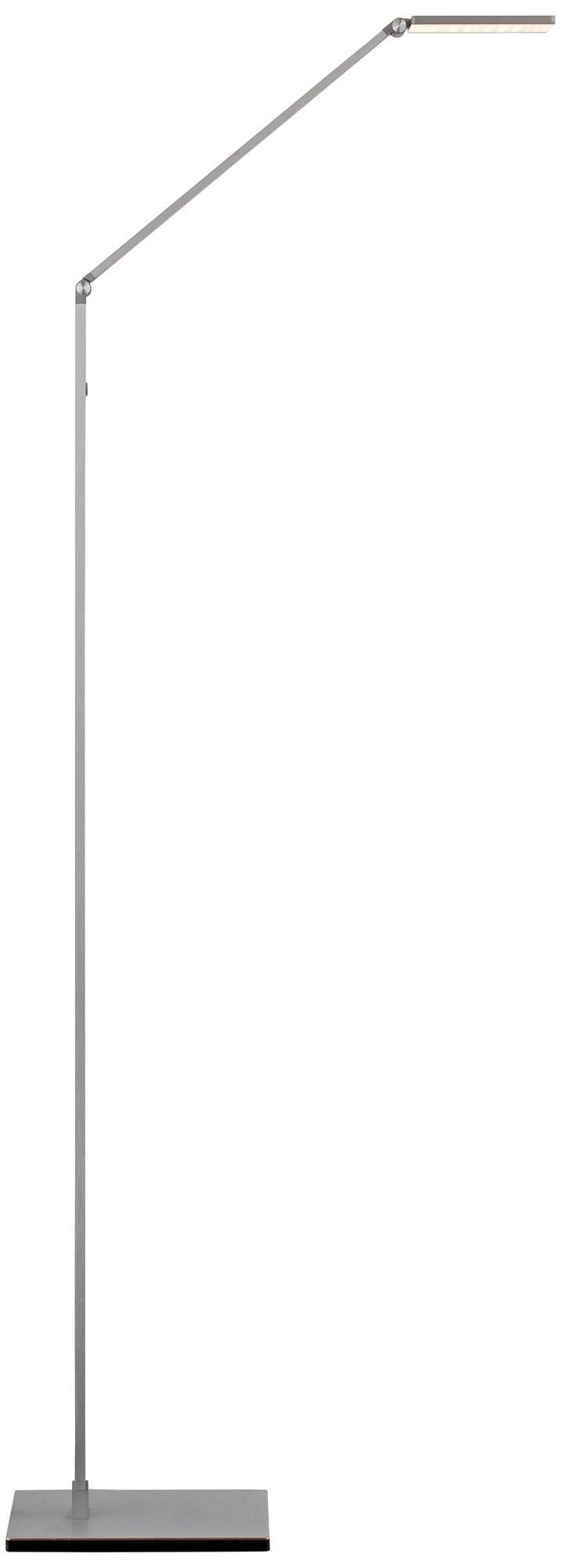 Possini Euro Design Bentley Modern Minimalist Style Task Floor Lamp LED Bright Lighting 61" Tall Silver Aluminum Adjustable Touch On Off for Living Room Reading House Bedroom Home