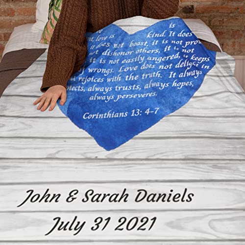 Personalized Wedding Gifts for Bride and Groom, Wedding Blanket Throw, Wedding Gifts for Couple, Bride Gifts, Bride to Be Present, Couples Blanket Personalized, Bridal Shower Gift (D2-60"x80"-Fleece)