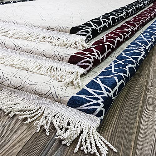 Modefa Turkish Islamic Prayer Rug - Foldable Orthopedic Foam Janamaz - Thick & Comfortable Padded Muslim Praying Mat for Men & Women - Ramadan or Eid Gift - Selcuk Star with Carry Case (Red)
