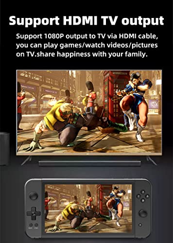 CZT 7-inch Quad-core Game Console Precise Dual Joystick Supports Multiple emulators Built-in 9000 Games Search/Favorites/Save HDMI Output mp3/mp4 Free Protection case