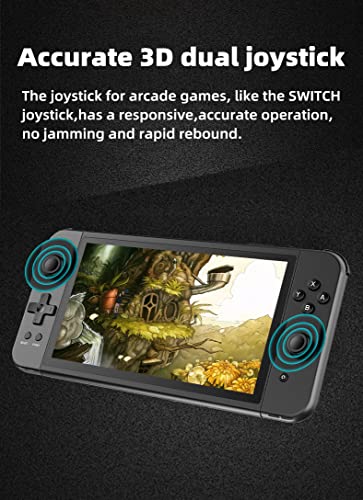 CZT 7-inch Quad-core Game Console Precise Dual Joystick Supports Multiple emulators Built-in 9000 Games Search/Favorites/Save HDMI Output mp3/mp4 Free Protection case