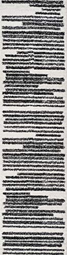JONATHAN Y MOH207A-28 Khalil Modern Berber Stripe Indoor Farmhouse Area-Rug Bohemian Minimalistic Striped Easy-Cleaning Bedroom Kitchen Living Room Non Shedding, 2 X 8, Cream,Black