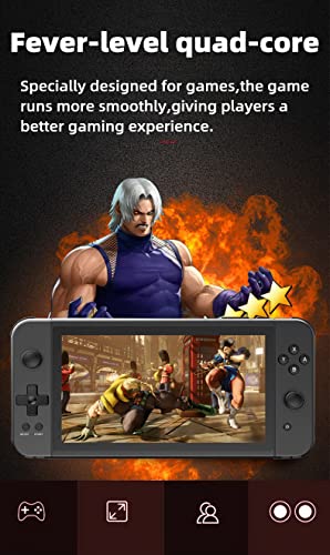 CZT 7-inch Quad-core Game Console Precise Dual Joystick Supports Multiple emulators Built-in 9000 Games Search/Favorites/Save HDMI Output mp3/mp4 Free Protection case