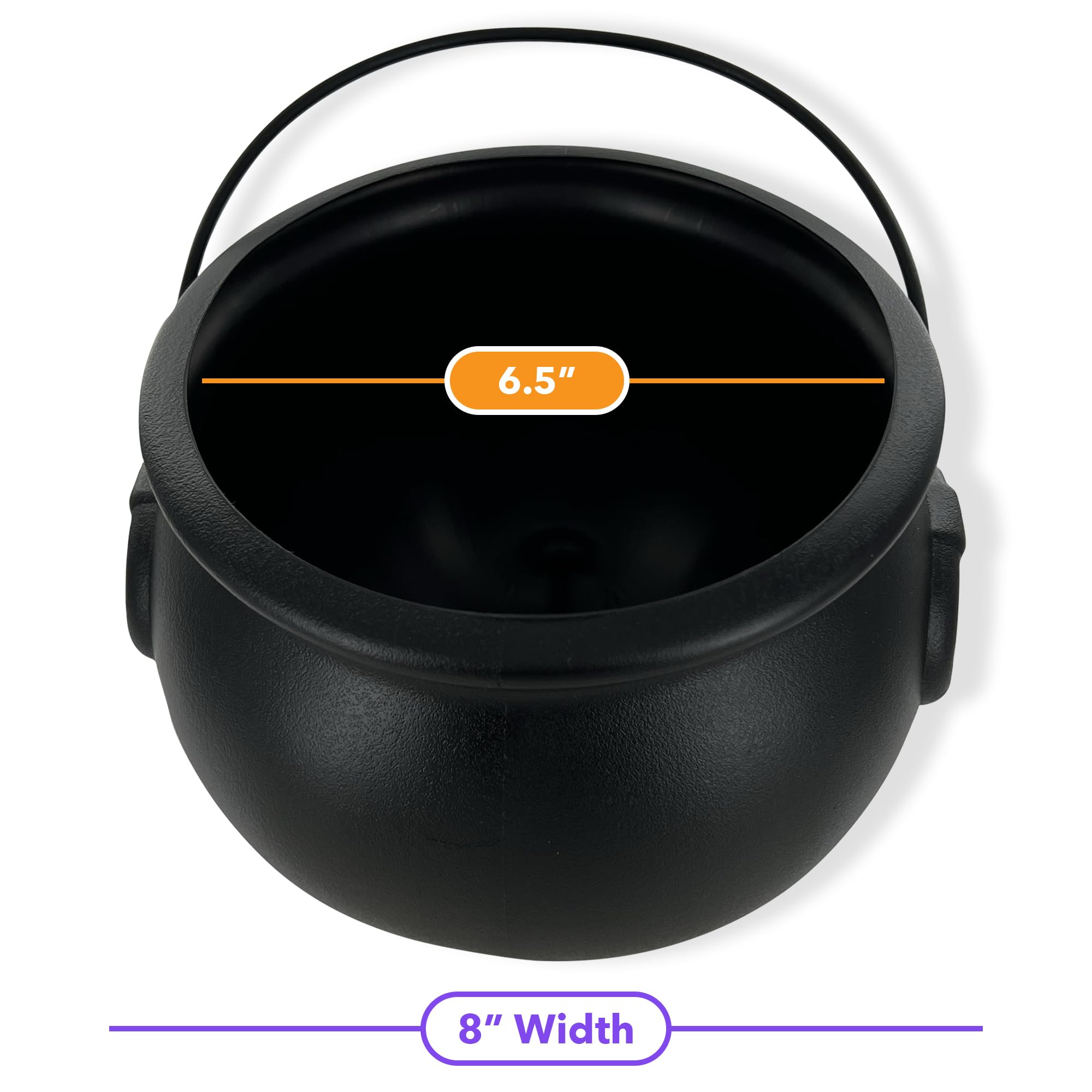 GiftExpress 8" Black Cauldron Kettle, Cauldron Halloween Decor