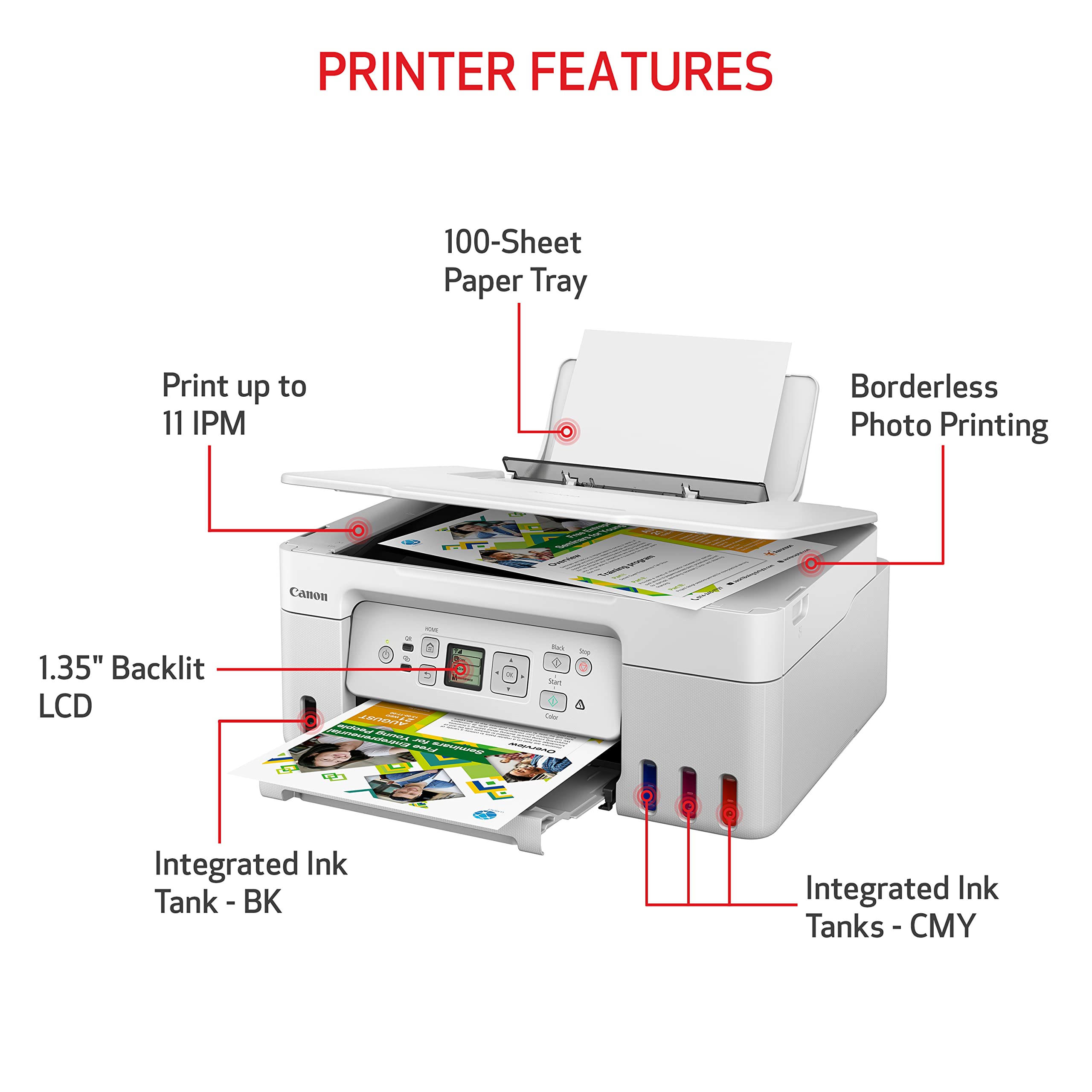 Canon PIXMA G3270 - Wireless MegaTank All-in-One Printer