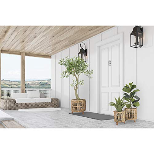 Creative Co-Op 11.25", 13.5" & 15.75" Woven Bamboo Footed (Set of 3 Sizes) Baskets, Beige