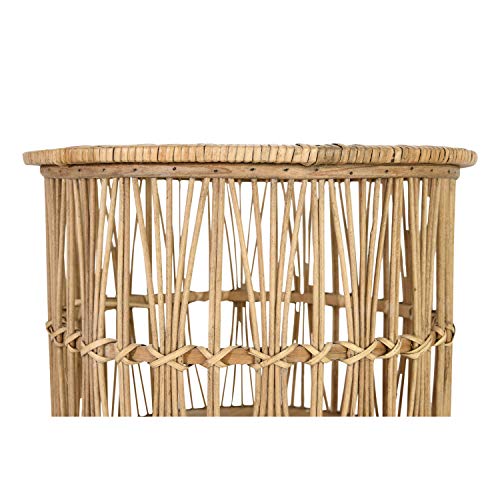 Creative Co-Op 11.25", 13.5" & 15.75" Woven Bamboo Footed (Set of 3 Sizes) Baskets, Beige