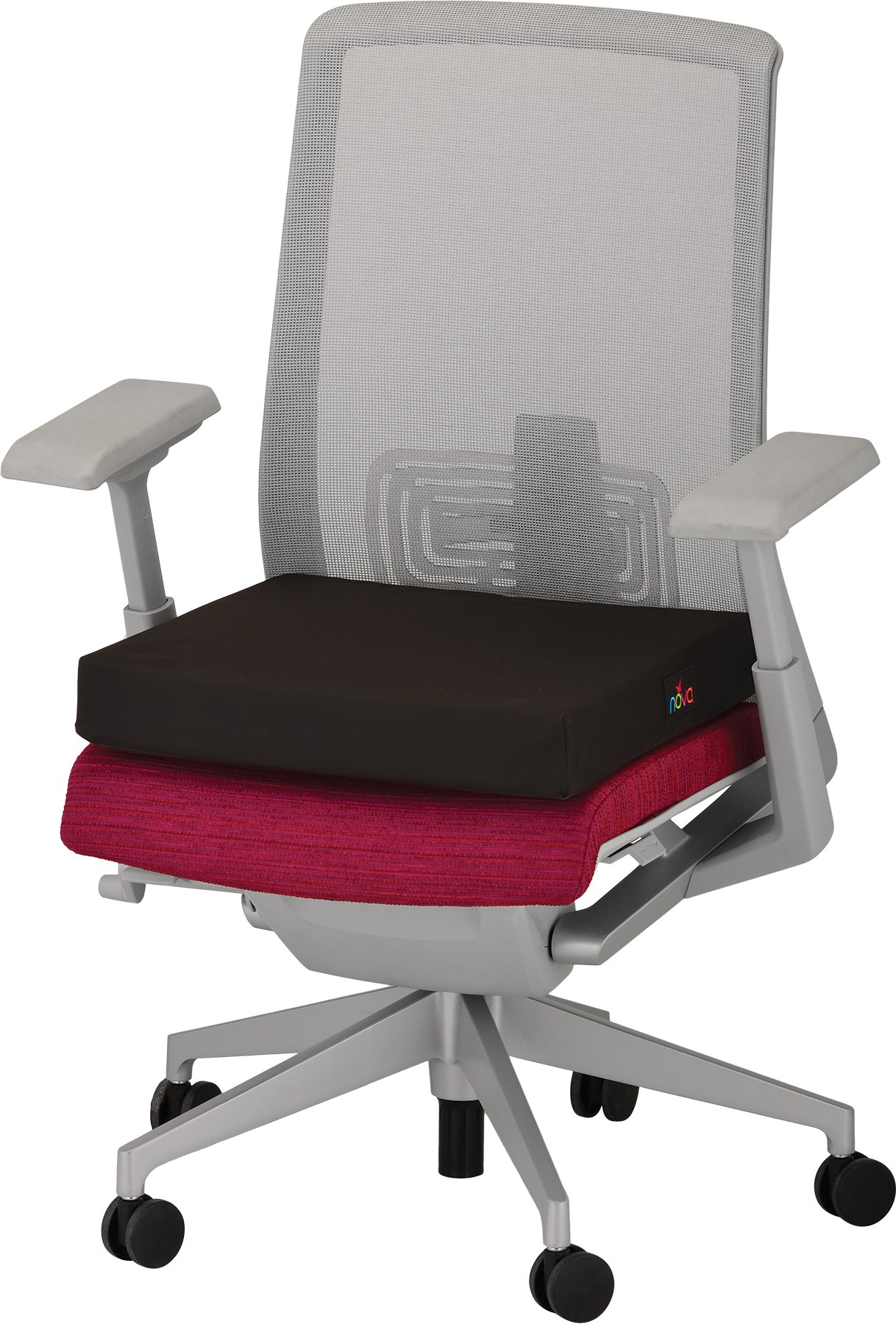 NOVA Gel & Memory Foam Seat & Wheelchair Cushion in 8 Sizes (from 16” x 16” to 18” x 24” Extra Wide), Comfortable & Durable Everyday Seat Cushion with Removable Water Resistant Cover, 2” or 3” Thick