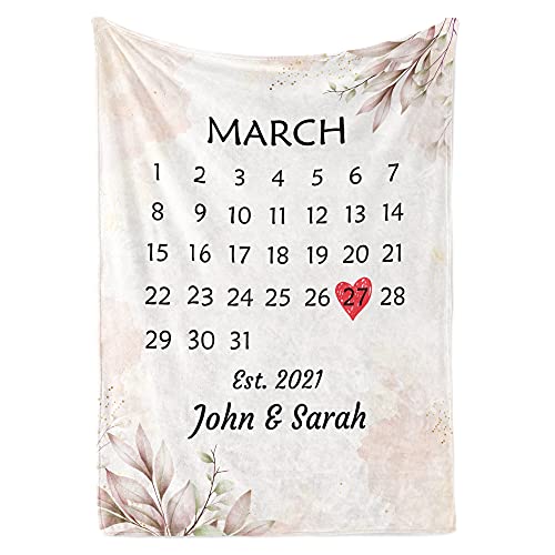 Personalized Wedding Gifts for Bride and Groom, Wedding Blanket Throw, Wedding Gifts for Couple, Bride Gifts, Bride to Be Present, Couples Blanket Personalized, Bridal Shower Gift (D4-50"x60"-Fleece)