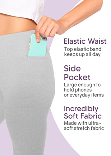 STRETCH IS COMFORT Women's DTY High Waist Bootcut Yoga Pants with Pockets Navy Blue Small