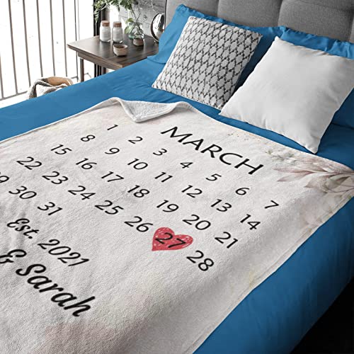 Personalized Wedding Gifts for Bride and Groom, Wedding Blanket Throw, Wedding Gifts for Couple, Bride Gifts, Bride to Be Present, Couples Blanket Personalized, Bridal Shower Gift (D4-50"x60"-Fleece)