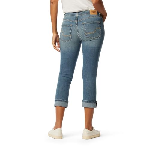 Levi Strauss Signature Gold Women's Mid-Rise Slim Fit Capris (Available in Plus Size), Blue Ice, 8